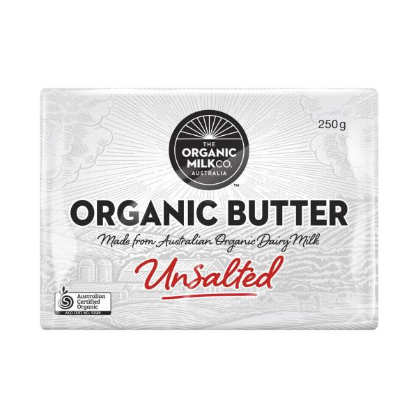 Buy The Organic Milk Company Unsalted Butter 250g | Coles