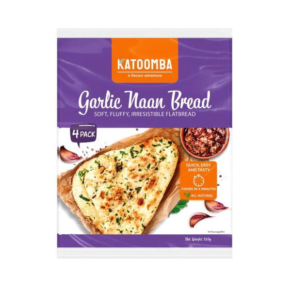 Buy Katoomba Garlic Naan 4 Pack 320g | Coles