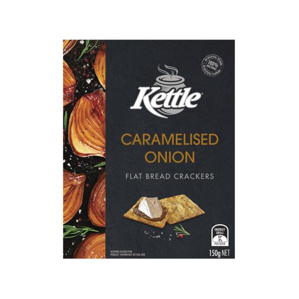 Buy Kettle Crackers Caramelise Onion Flat Bread 150g | Coles