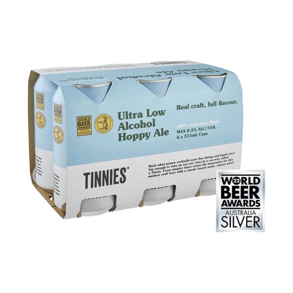 Buy Tinnies Ultra Low Alcohol Can 6x375ml 2.25L | Coles