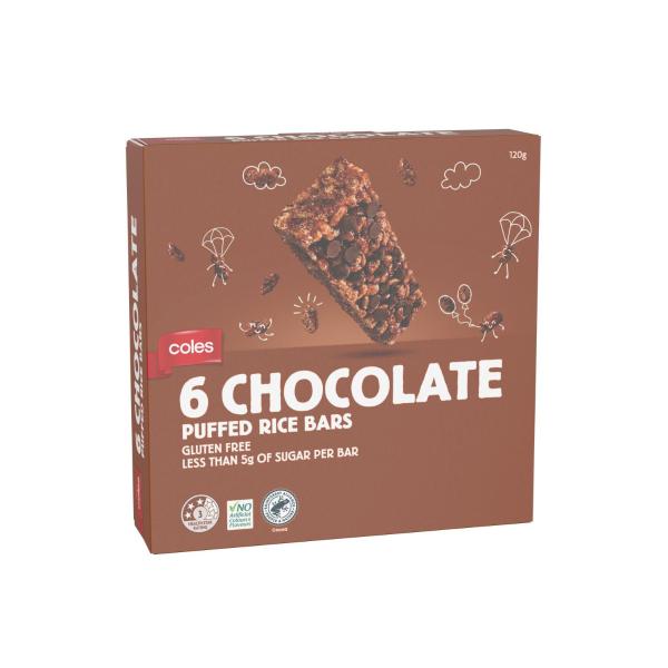 Buy COLES PUFFED RICE BARS CHOCOLATE | Coles