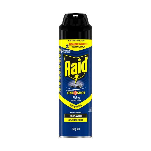 Buy Raid One Shot Pest Odourless Flying Insect Spray Killer With Double ...