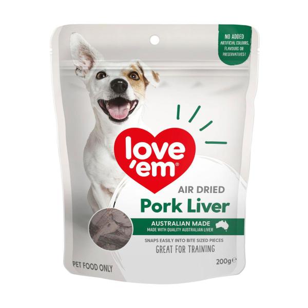 Buy Love' Em Air Dried Dog Treat Pork Liver 200 GRAM | Coles