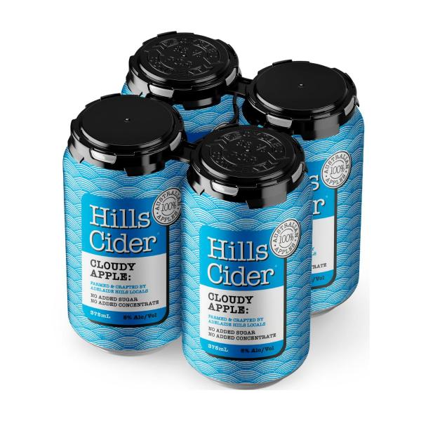 Buy The Hills Cloudy Apple Cider Can 375ml 4 Pack | Coles