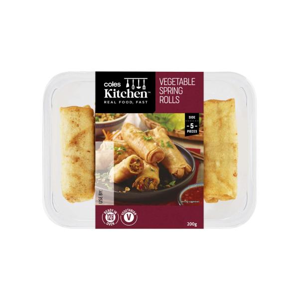 Buy Coles Kitchen Vegetable Spring Rolls 200g | Coles