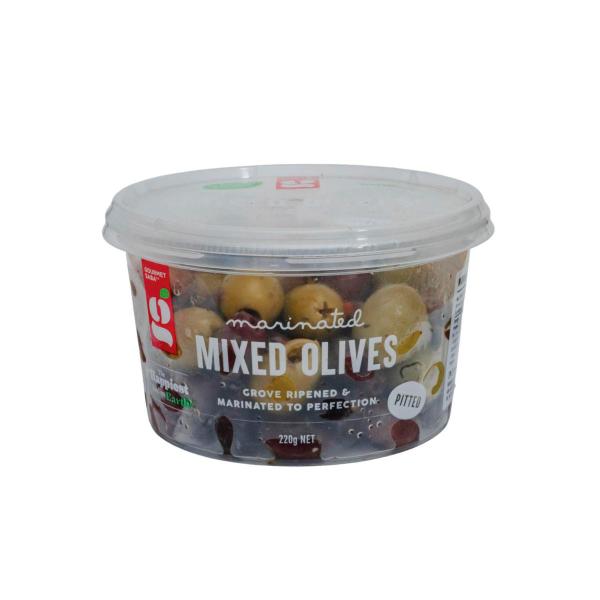 Buy GS Large Marinated Pitted Mixed Olives 220g | Coles