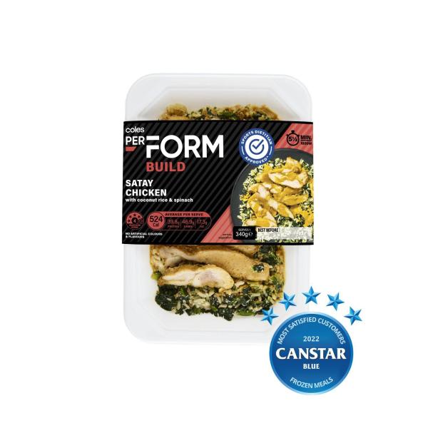 Buy Coles Perform Satay Chicken 340g | Coles