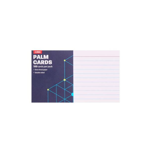 Buy Coles Double Sided Palm Cards 100 Pack | Coles