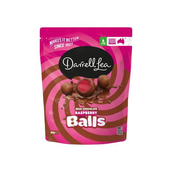 Buy Darrell Lea Milk Chocolate Chewy Raspberry Balls 160g | Coles