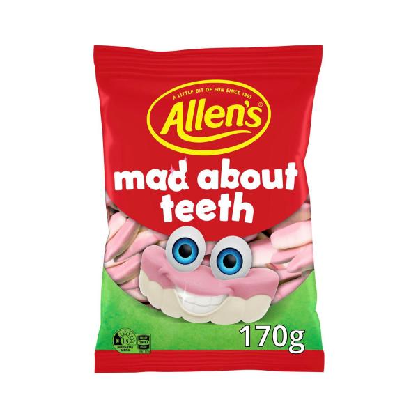 Buy Allen's Lollies Mad About Teeth 170g | Coles
