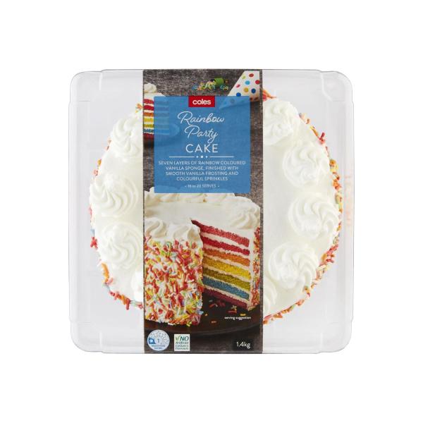Buy COLES RAINBOW CAKE | Coles