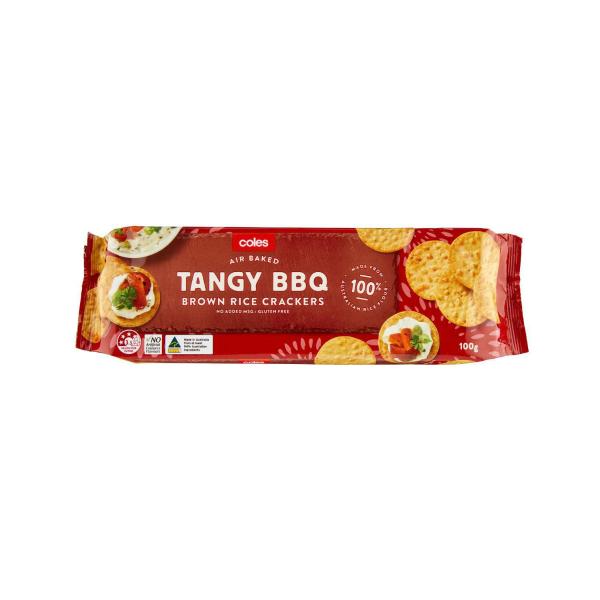 Buy Coles Tangy Bbq Brown Rice Crackers 100g | Coles