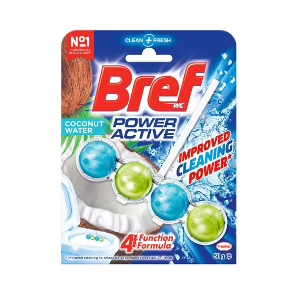 Buy Bref Power Active Rim Block Toilet Cleaner Coconut Water 50g | Coles