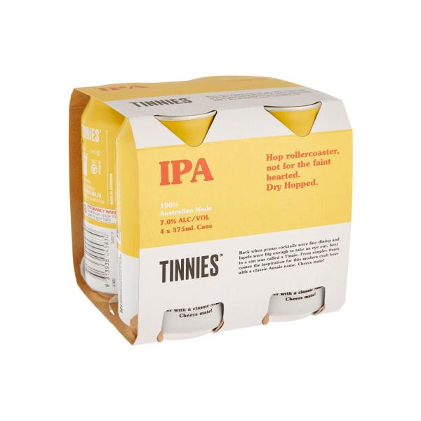 Buy Tinnies Ipa 7% Can 375ml 4 Pack | Coles