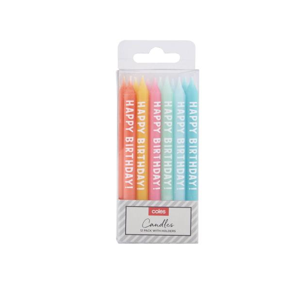Buy Coles Happy Birthday Candles 12 pack | Coles
