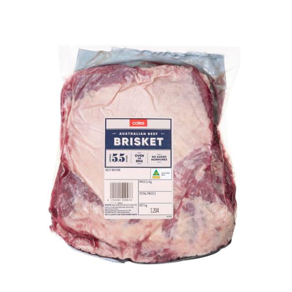 Buy Coles No Added Hormone Beef Brisket Point End Large Piece approx. 1 ...
