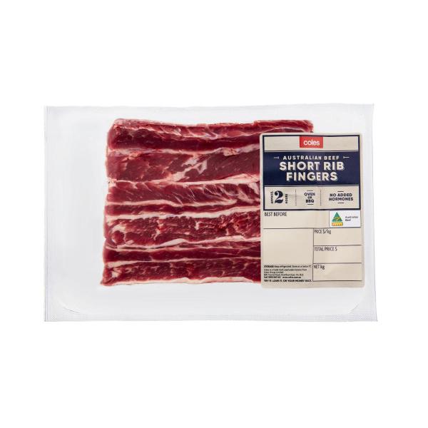 Buy Coles No Added Hormone Beef Short Rib Fingers approx. 930g | Coles