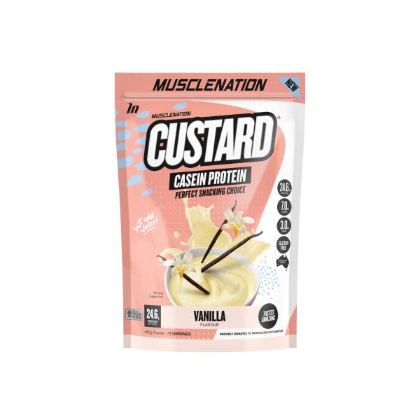 Buy MUSCLE NATION CUSTARD CAS PROTEIN POWDER VANILLA | Coles