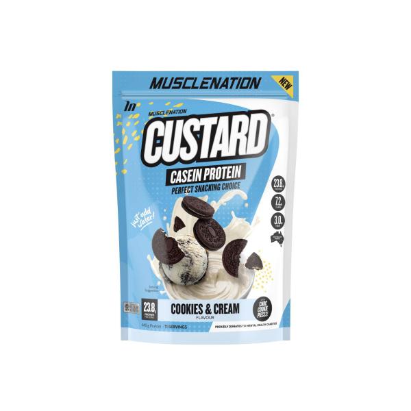 Buy MUSCLE NATION CUSTARD CAS PRO POWDER COOKIES&CREAM | Coles