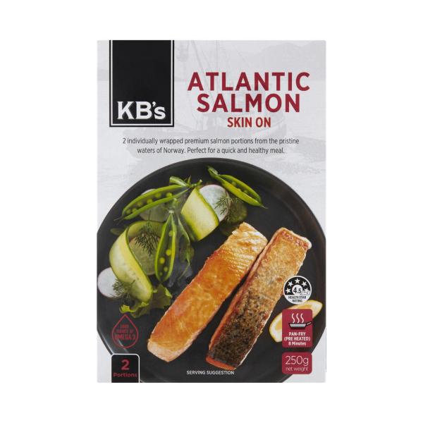 Buy Kb's Salmon Portion Skin On 250g | Coles