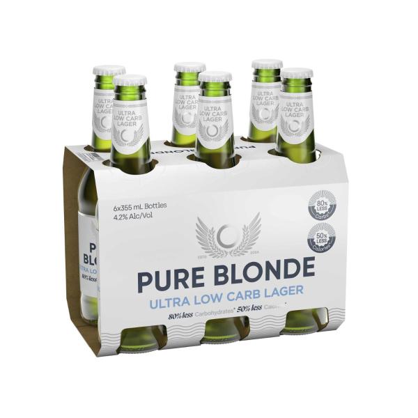 Buy Pure Blonde Bottle 355ml 6 Pack | Coles