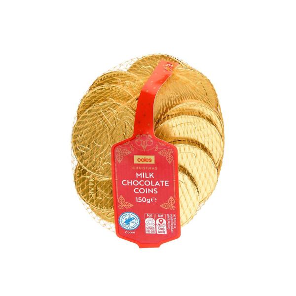 Buy Coles Christmas Milk Chocolate Coins 150g | Coles