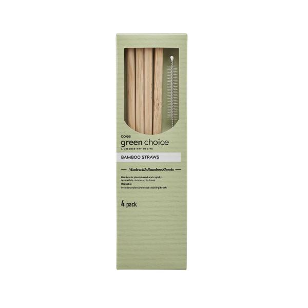Buy Green Choice Bamboo Straws 4 pack | Coles