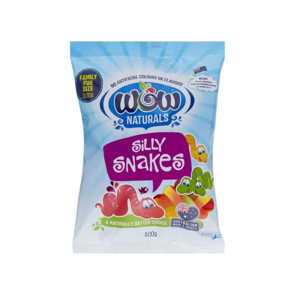 Buy Wow Naturals Naturals Silly Snakes 500g | Coles