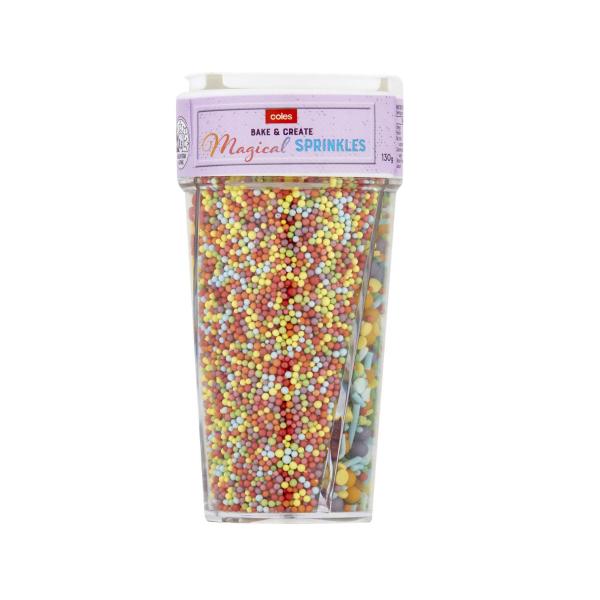 Buy Coles Bake & Create Fantasy Sprinkles 3 Compartment 116g | Coles