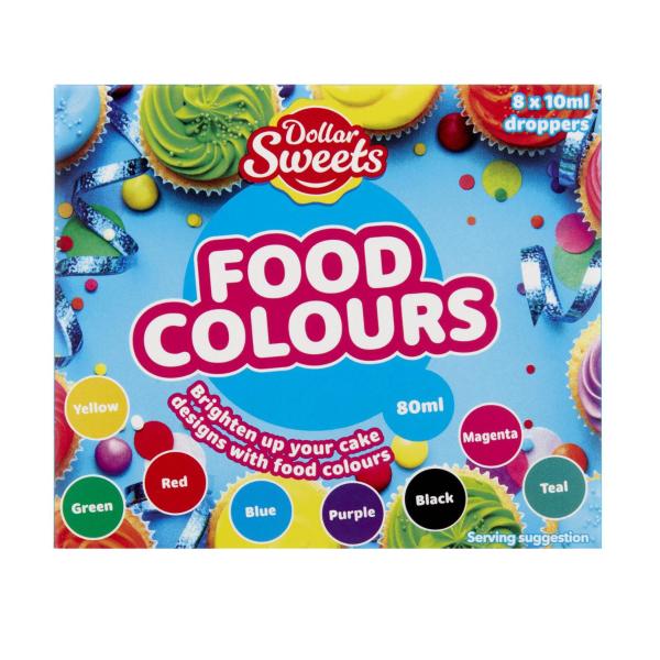 Buy Dollar Sweets Artificial Food Colours 8 Pack 80mL | Coles