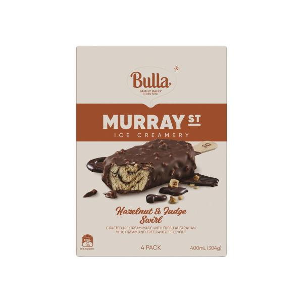 Buy Bulla Murray St Hazelnut Fudge 4 Pack 400mL | Coles