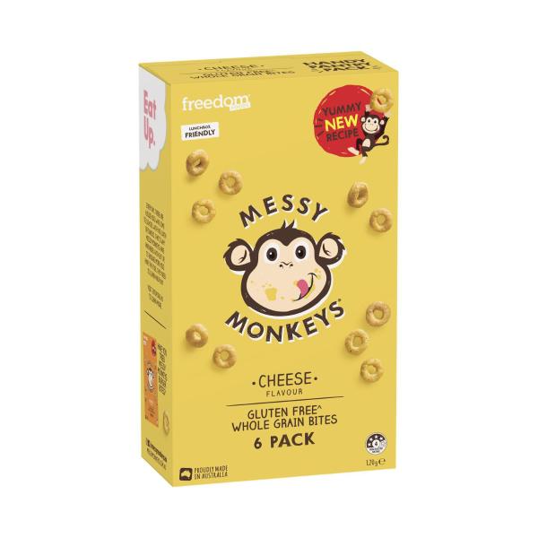 Buy Messy Monkeys Bites Cheese 6x20g 120g | Coles