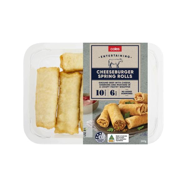Buy COLES ENTERTAINING CHEESEBURGER SPRING ROLLS | Coles