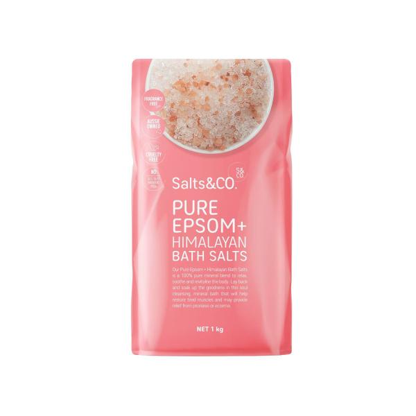 Buy Salts & Co Pure Epsom And Pink Himalayan Bath Salts 1kg | Coles