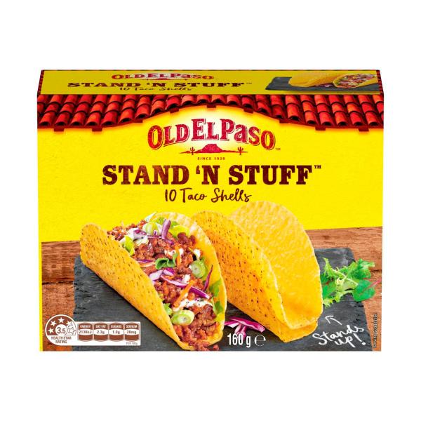Buy Old El Paso Stand N Stuff Taco Shell 10 Pack 160g | Coles