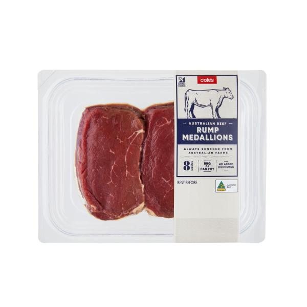 Buy Coles No Added Hormone Beef Rump Medallions 300g | Coles