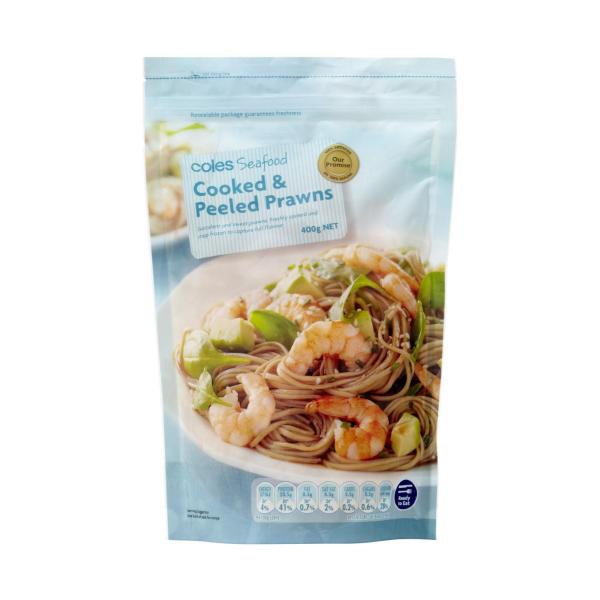 Buy COLES FZN PRAWN CKD PLD SML 400G | Coles