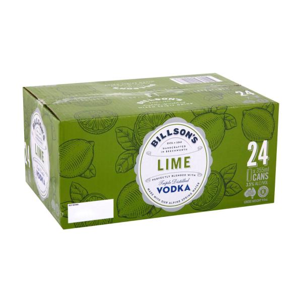 Buy Billson's Lime Vodka Mixed Drink 355ml 24 Pack | Coles