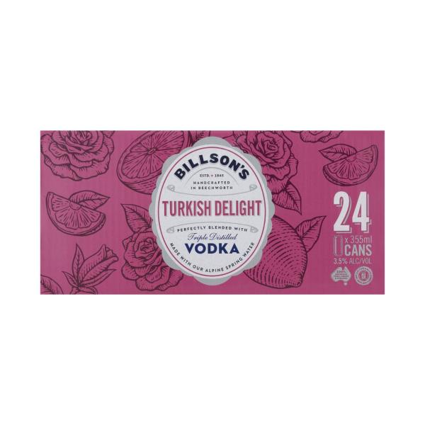 Buy Billson's Turkish Delight Vodka Mixed Drink 355mL 24 Pack | Coles