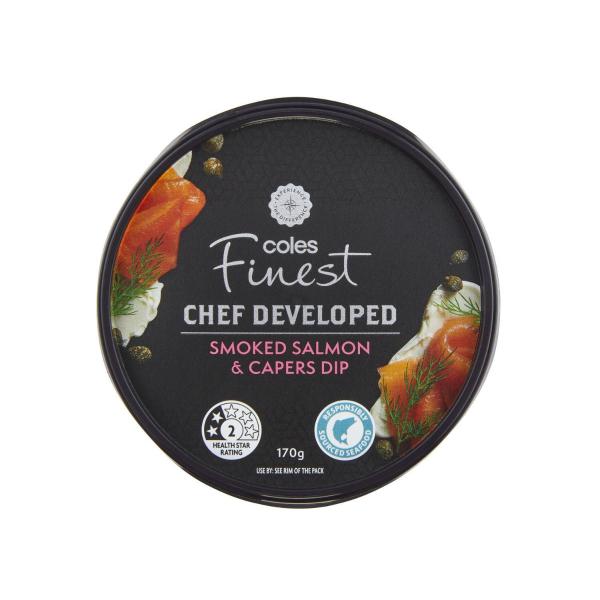 Buy COLES FINEST DIP SMOKED SALMON & CAPERS | Coles