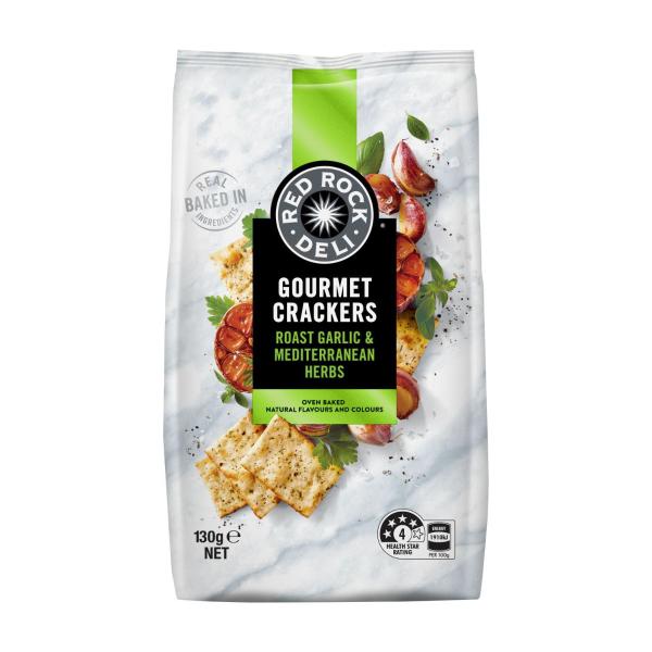 Buy RED ROCK DELI GOURMET CRACKERS GARLIC HERBS | Coles