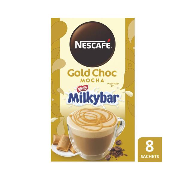 Buy Nescafe Milky Bar Gold Choc Mocha Sachets 17.5g 8 pack | Coles