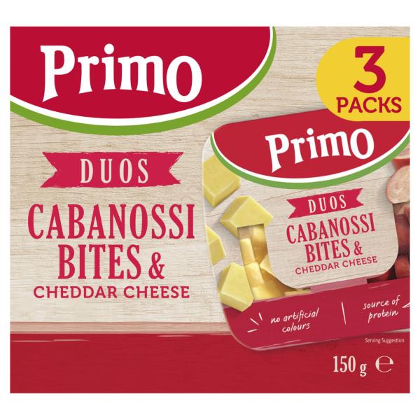 Buy Primo Duo Cabanossi & Cheese 3 Pack 150GRAM | Coles