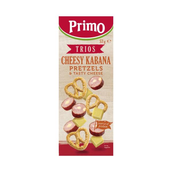 Buy PRIMO TRIO CHEESY KABANA PRETZELS & TASTY CHEESE | Coles