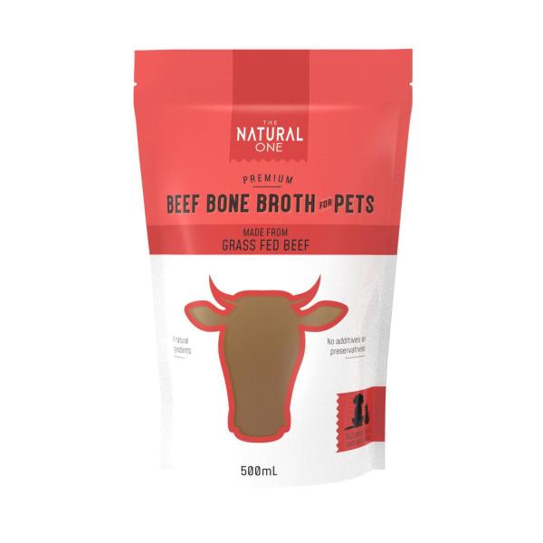 Buy The Natural One Premium Bone Broth For Pets Grass Fed Beef 500mL ...