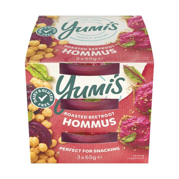 Buy YUMI'S DIP MINI ROASTED BEETROOT HOMMUS 3 PACK | Coles
