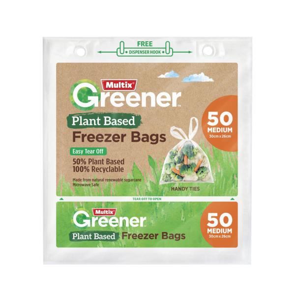 Buy Multix Greener Plant Based Freezer Bags Medium 50 pack | Coles