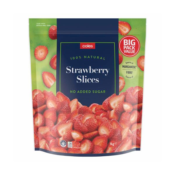 Buy Coles Frozen Fruit Strawberry Slices 1Kg | Coles