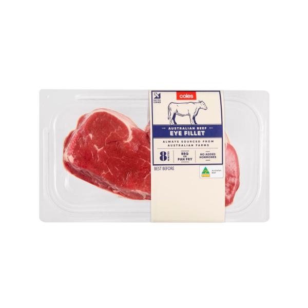 Buy Coles Beef Fillet Steak Small Pack approx. 300g | Coles