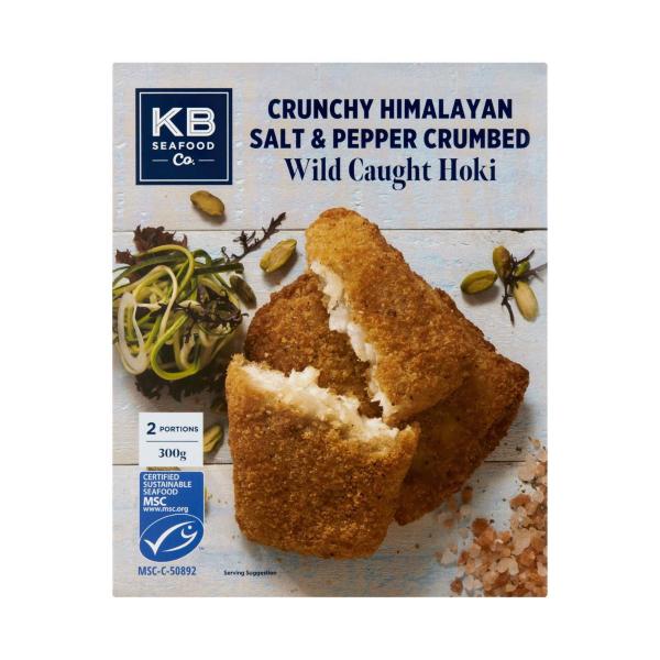 Buy KB's Himalayan Salt & Pepper Crumb Hoki Fillets 300g | Coles